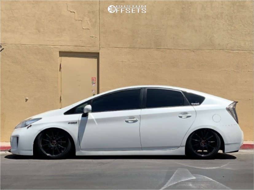 2012 Toyota Prius with 18x8.5 48 Work Emotion 11r and 225/40R18 Kumho ...