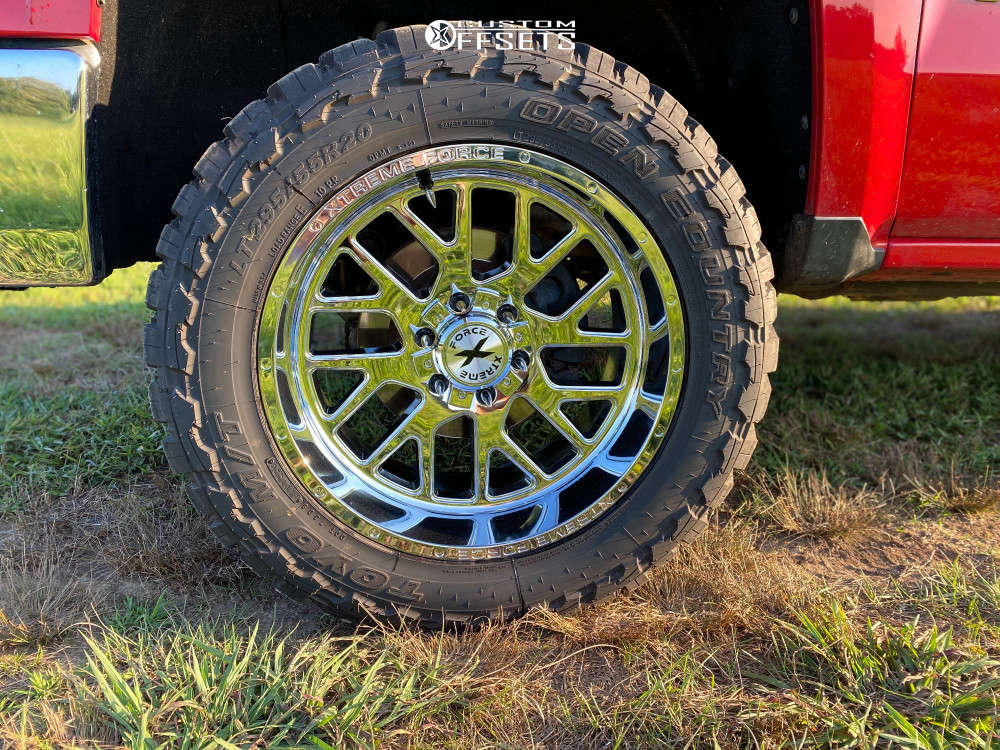2014 Chevrolet Silverado 1500 with 20x10 -25 Xtreme Force Xf10 and 295 ...