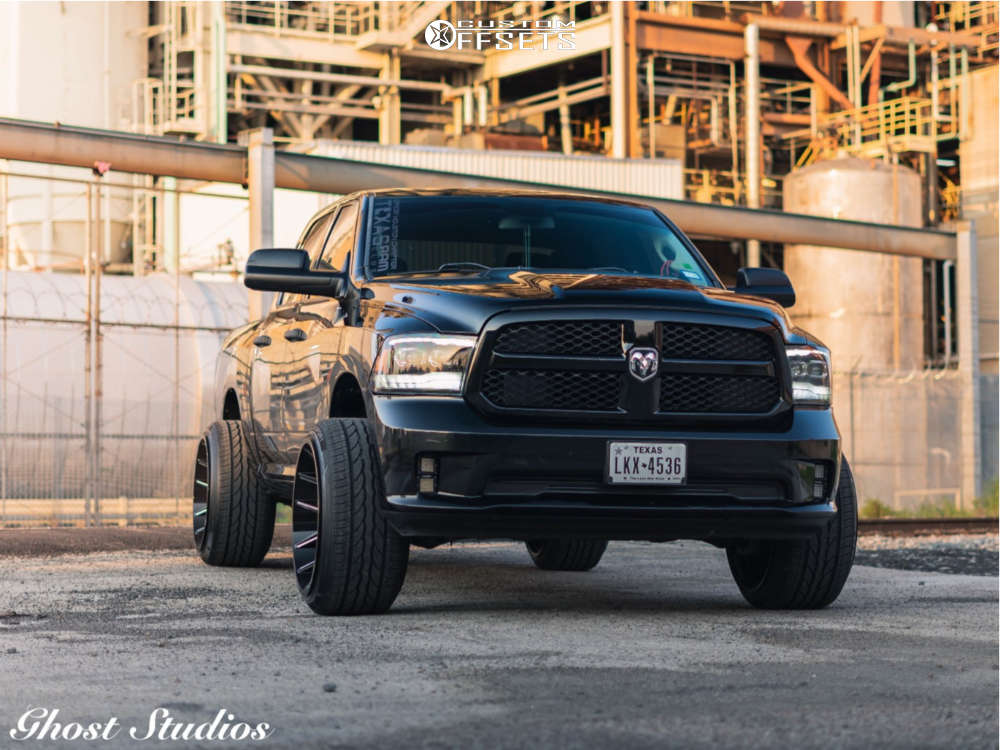 2014 Ram 1500 with 24x14 -81 ARKON OFF-ROAD Roosevelt and 305/35R24 ...