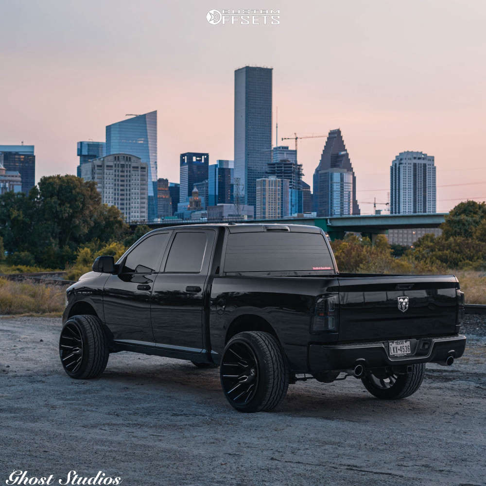 2014 Ram 1500 with 24x14 -81 ARKON OFF-ROAD Roosevelt and 305/35R24 ...