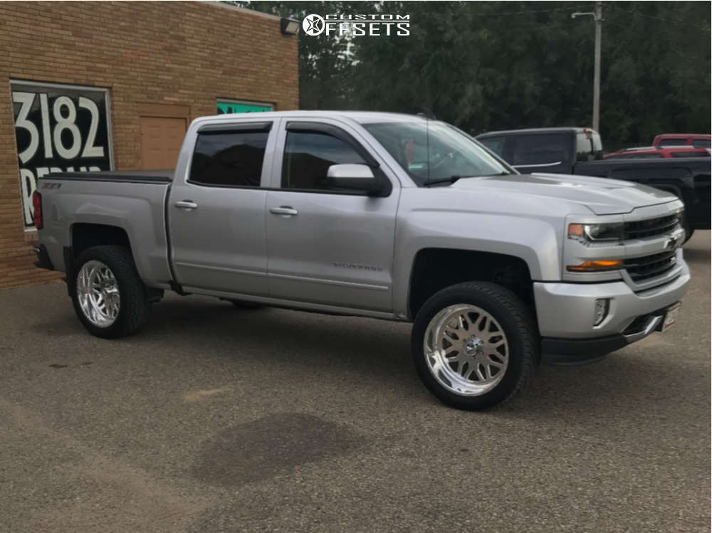 2016 Chevrolet Silverado 1500 with 22x10 -25 American Force Trax Ss and 305/45R22 General ...