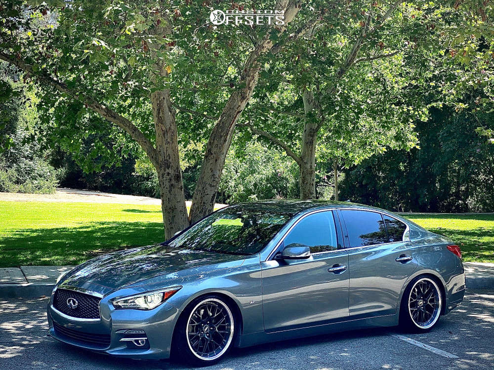 2015 INFINITI Q50 with 19x9.5 35 ESR Cs11 and 235/35R19 Ohtsu Fp8000 ...