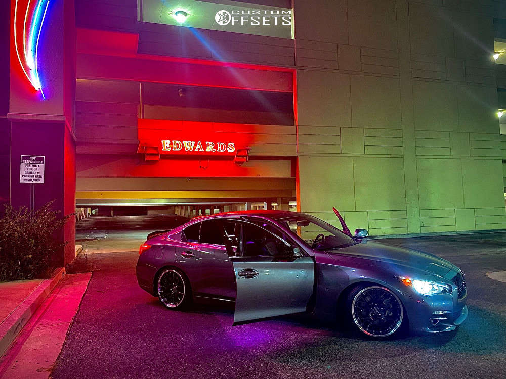 2015 INFINITI Q50 with 19x9.5 35 ESR Cs11 and 235/35R19 Ohtsu Fp8000 ...