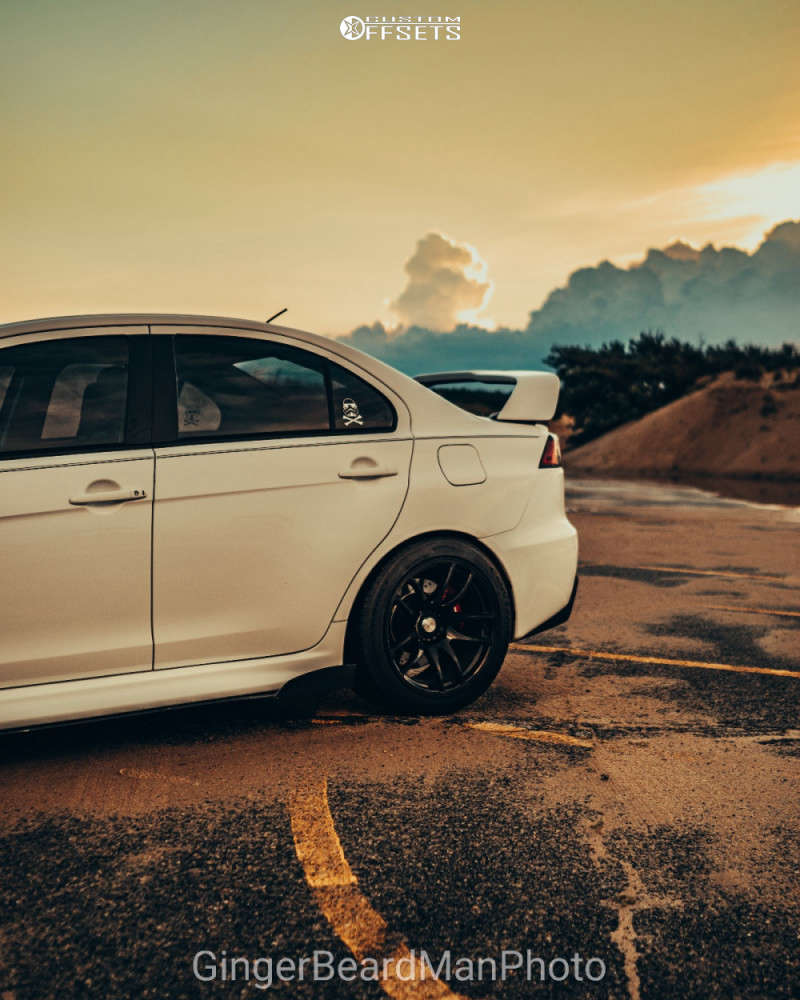 2014 Mitsubishi Lancer with 18x10.5 15 ESR Sr08 and 275/40R18 ...