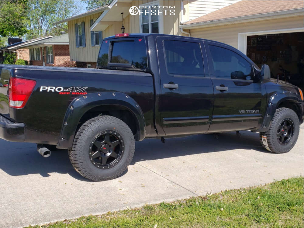 2012 Nissan Titan with 18x9 1 DX4 Recon and 275/70R18 Falken Wildpeak ...