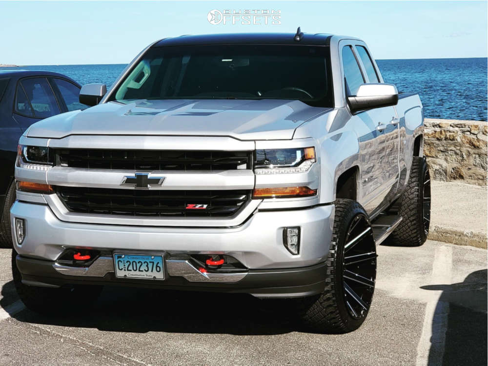 2017 Chevrolet Silverado 1500 with 24x12 -44 Fuel Contra and 33/12.5R24 ...