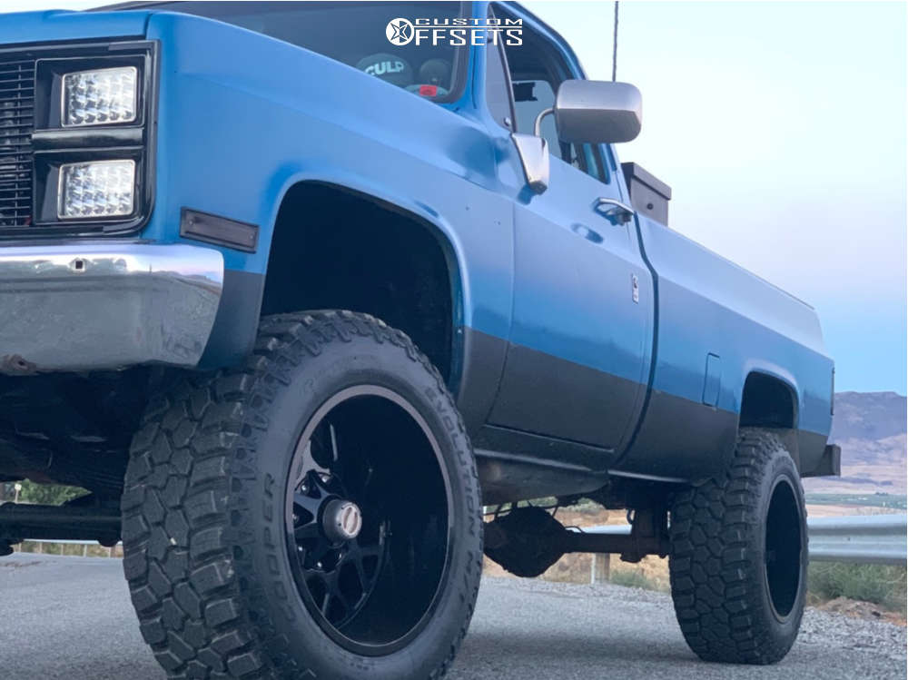1986 Chevrolet K10 Pickup with 20x12 -44 Hardrock Gunner H705 and 35/12 ...