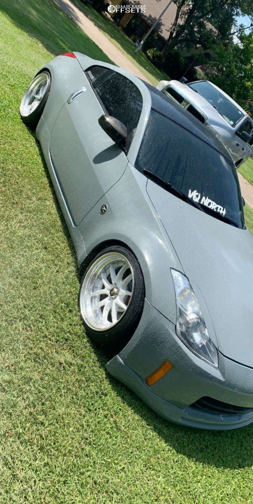 2007 Nissan 350Z with 18x10 6 Work VS SS and 265/35R18 Vercelli Strada ...