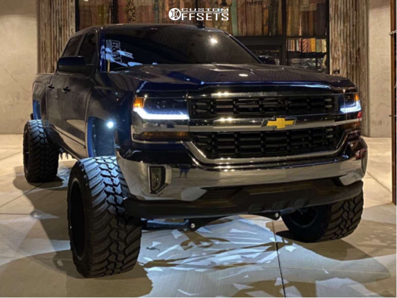 2016 Chevrolet Silverado 1500 with 22x14 -76 Fuel Triton and 35/15.5R22 AMP Mud Terrain Attack ...