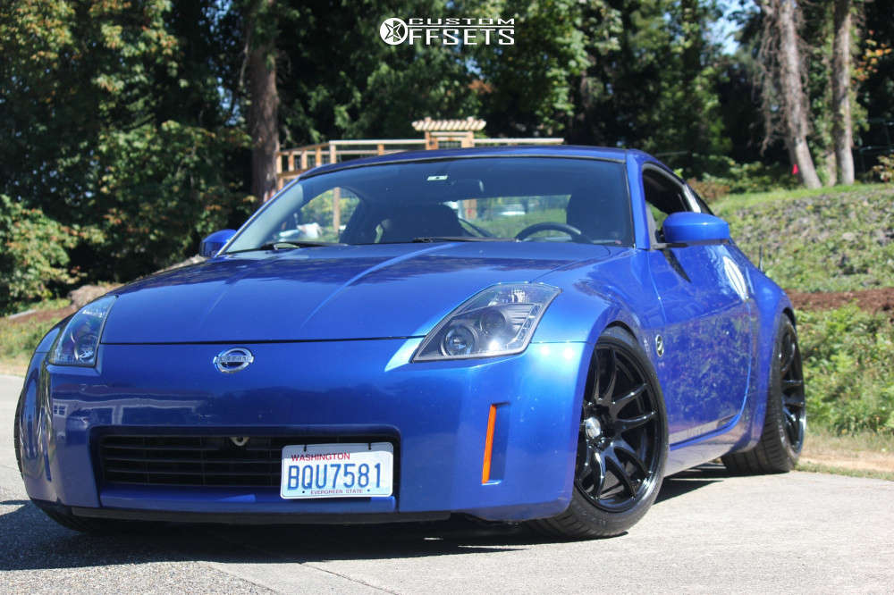 2004 Nissan 350Z with 18x9.5 15 ESR Sr08 and 245/40R18 Michelin Pilot ...
