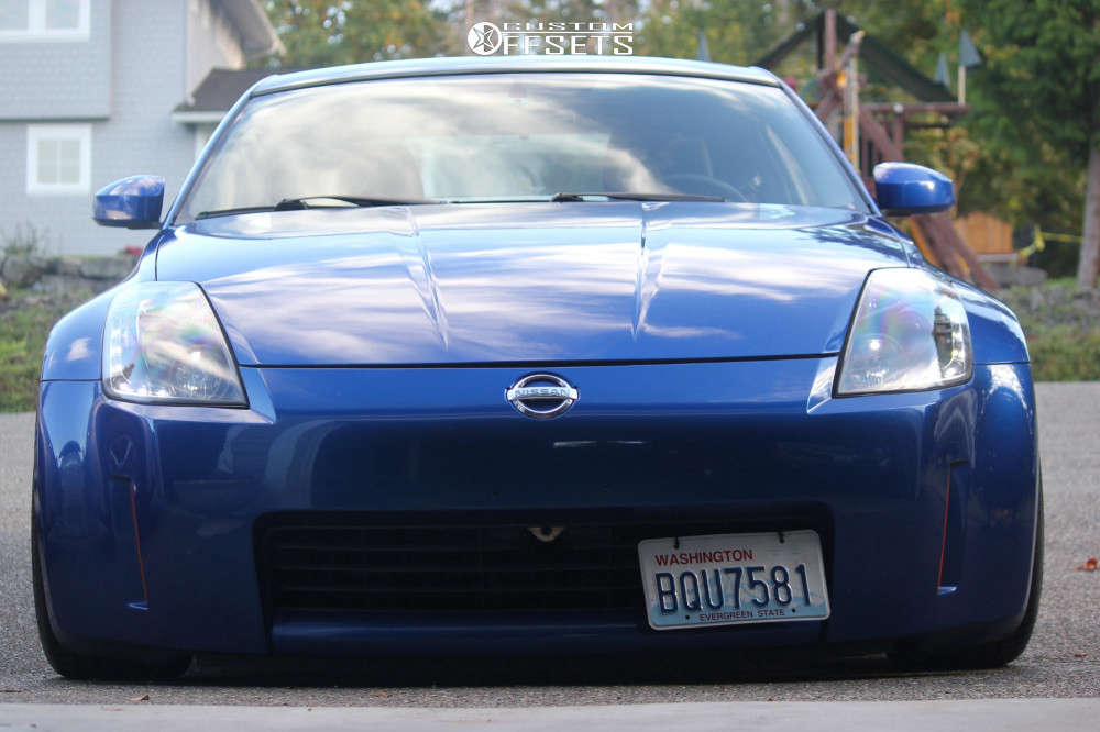 2004 Nissan 350Z with 18x9.5 15 ESR Sr08 and 245/40R18 Michelin Pilot ...