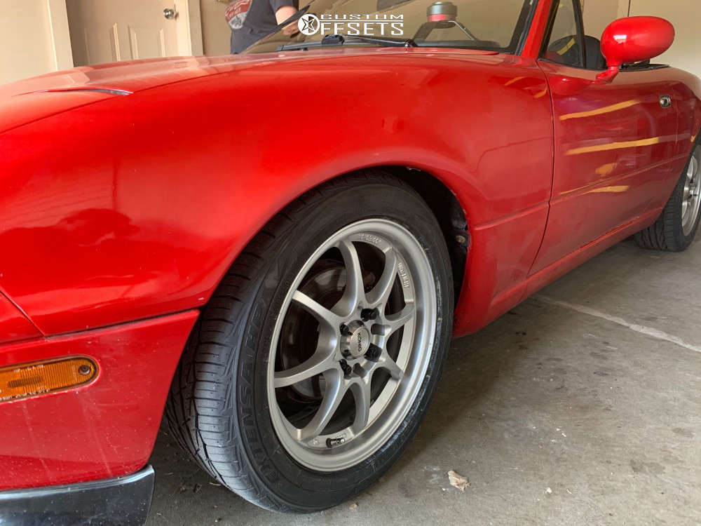 1991 Mazda MX-5 Miata with 15x6.5 40 Konig Helium and 195/50R15 Toyo ...