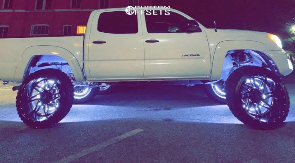 2013 Toyota Tacoma with 24x14 -76 Hardrock Bones Xposed and 35/12.5R24 Haida Mud Champ and ...
