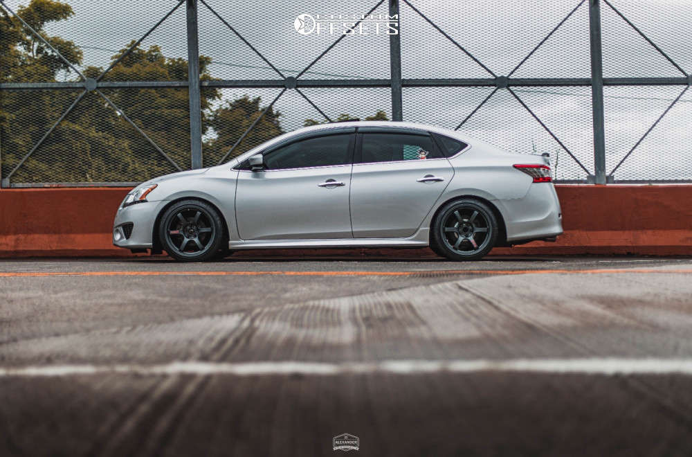 2014 Nissan Sentra with 18x9.5 38 Gram Lights 57DR and 225/40R18 ...