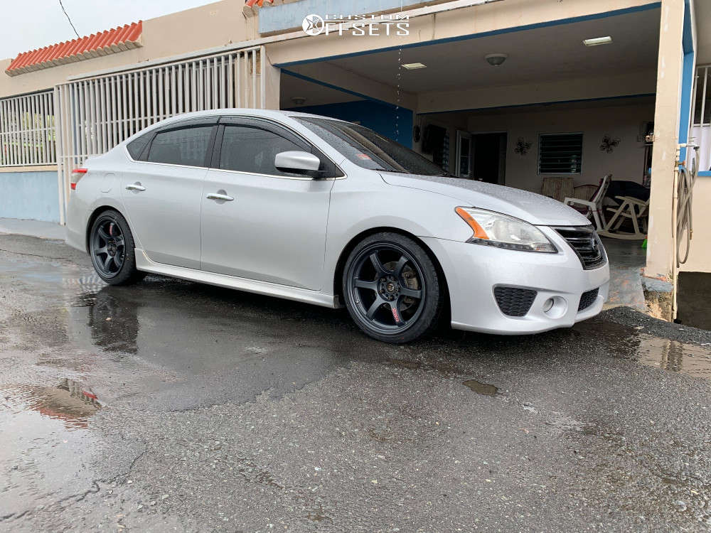 2014 Nissan Sentra with 18x9.5 38 Gram Lights 57DR and 225/40R18 ...