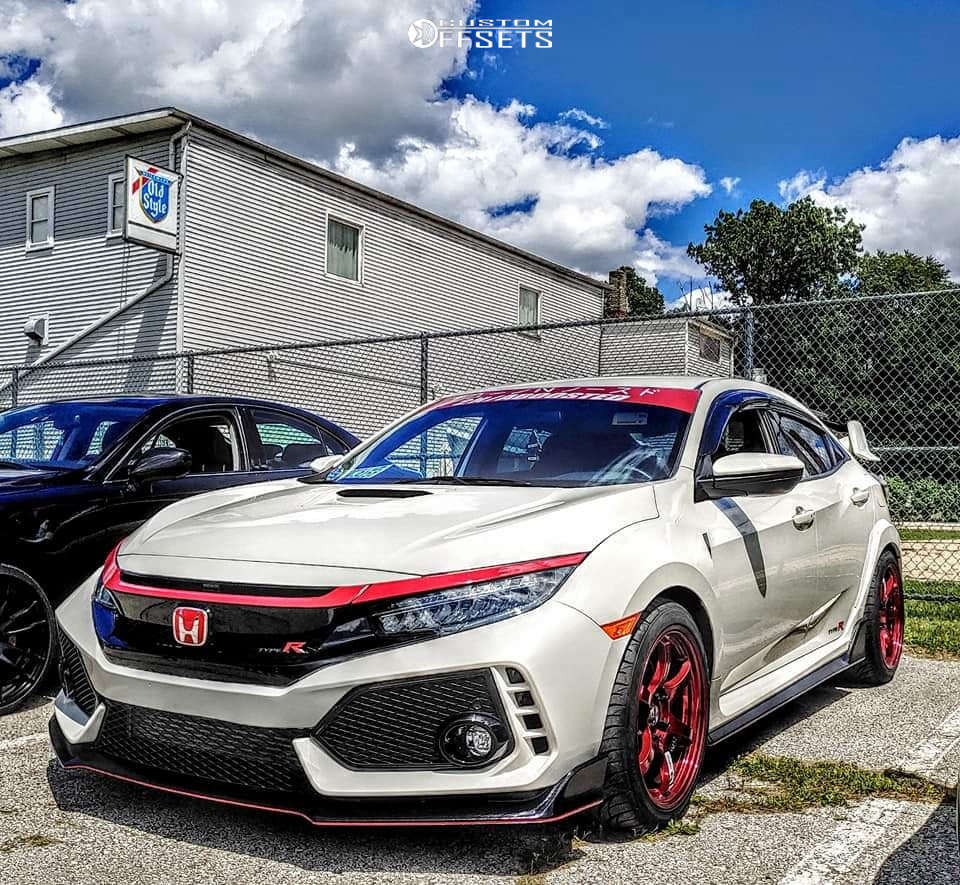 2017 Honda Civic with 18x9.5 38 Gram Lights 57DR and 265/35R18 Federal ...