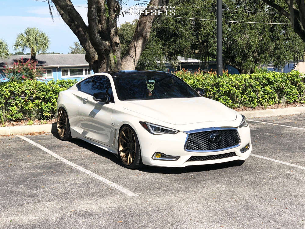 2019 INFINITI Q60 with 20x10.5 25 Velgen Vf5 and 275/20R20 Michelin ...