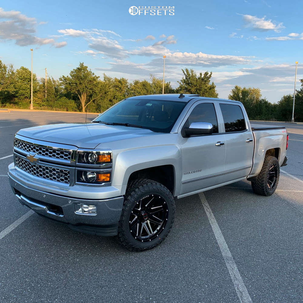 2014 Chevrolet Silverado 1500 with 20x10 -24 Wicked Offroad W901 and 33 ...