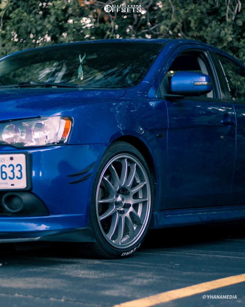 2015 Mitsubishi Lancer with 18x8 44 OZ Racing Superleggera and 225 ...