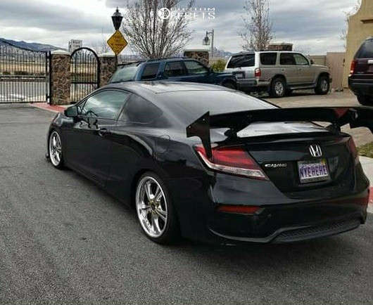 2015 Honda Civic with 18x9 44 Weds Kranze Cerberus Ii and 215/40R18 ...