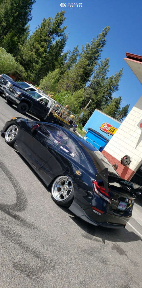 2015 Honda Civic with 18x9 44 Weds Kranze Cerberus Ii and 215/40R18 ...