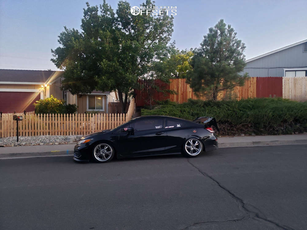 2015 Honda Civic with 18x9 44 Weds Kranze Cerberus Ii and 215/40R18 ...