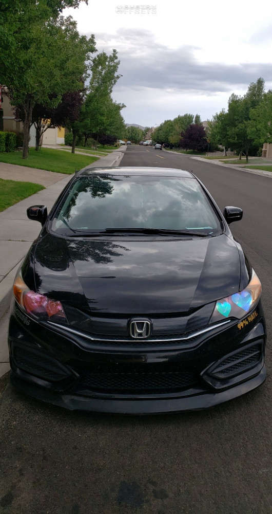 2015 Honda Civic with 18x9 44 Weds Kranze Cerberus Ii and 215/40R18 ...