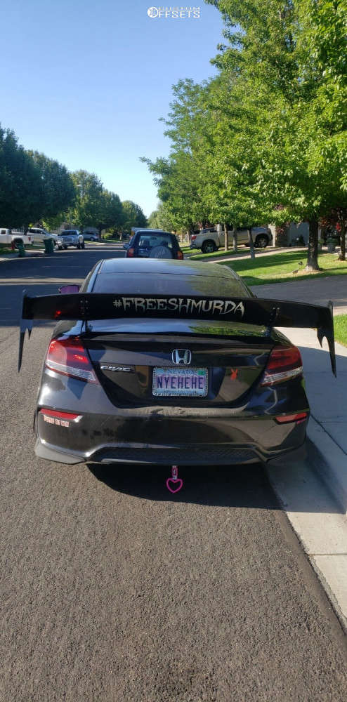 2015 Honda Civic with 18x9 44 Weds Kranze Cerberus Ii and 215/40R18 ...