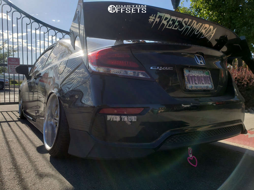 2015 Honda Civic with 18x9 44 Weds Kranze Cerberus Ii and 215/40R18 ...