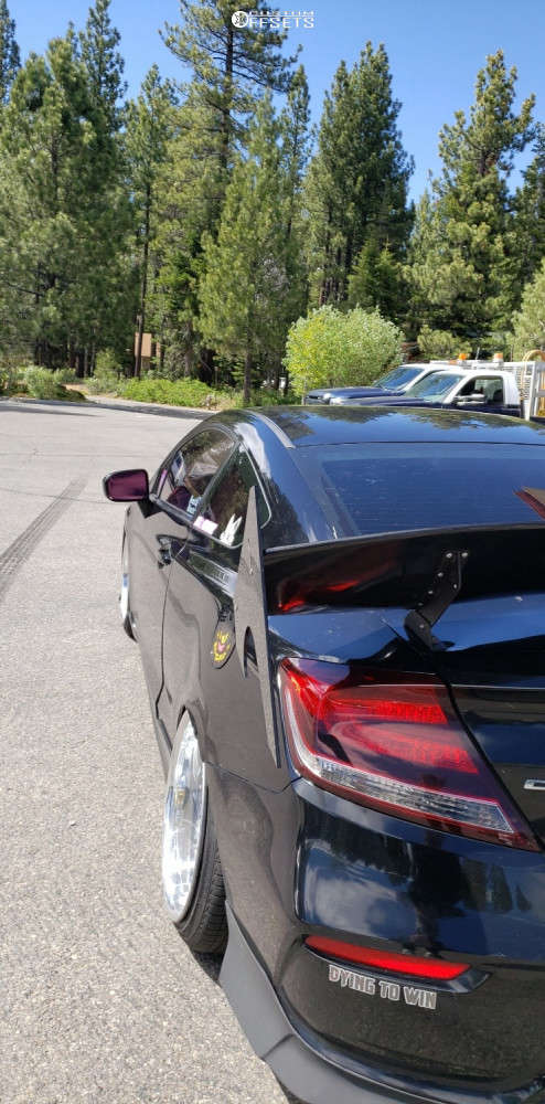 2015 Honda Civic with 18x9 44 Weds Kranze Cerberus Ii and 215/40R18 ...