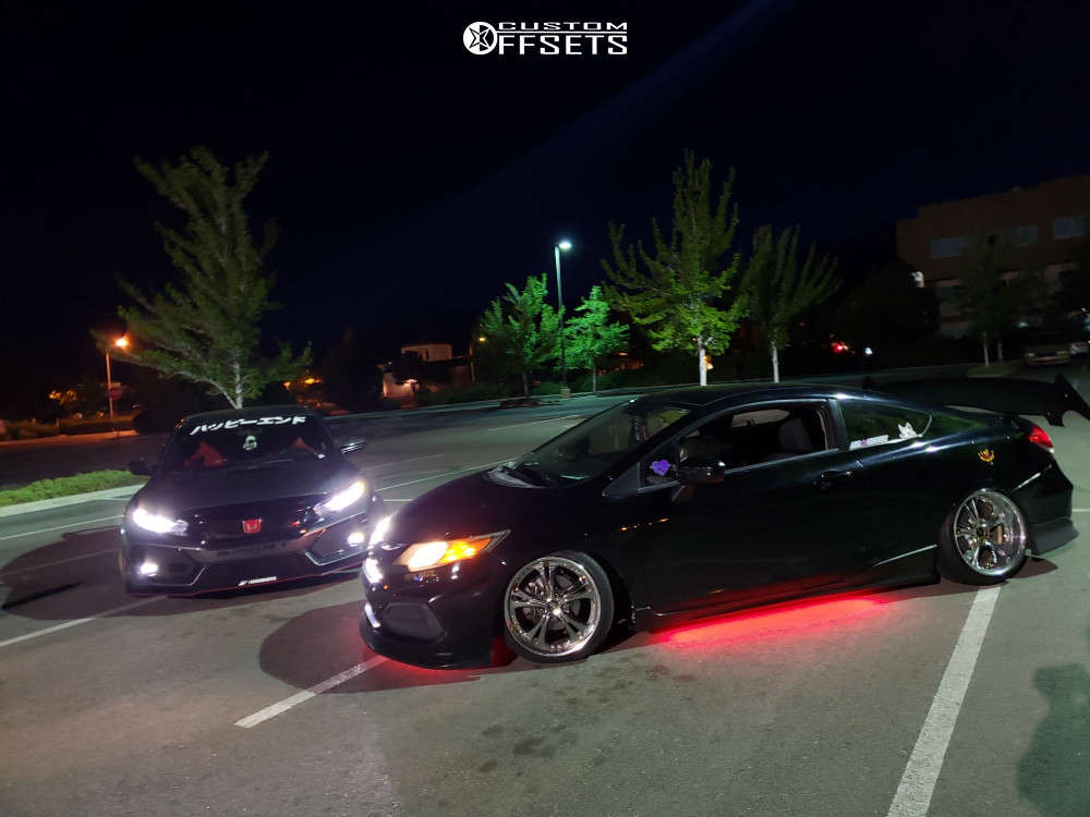 2015 Honda Civic with 18x9 44 Weds Kranze Cerberus Ii and 215/40R18 ...