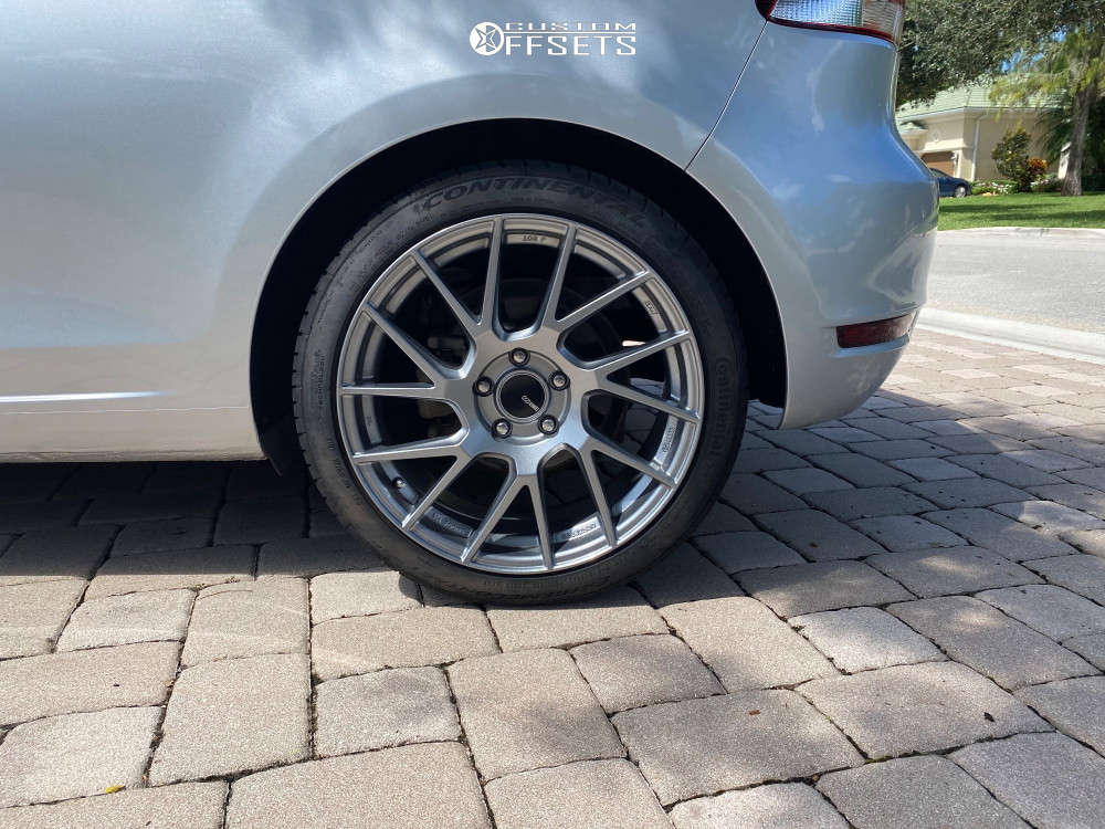 2012 Volkswagen Golf with 18x8 45 Enkei Tm7 and 225/40R18 Continental ...