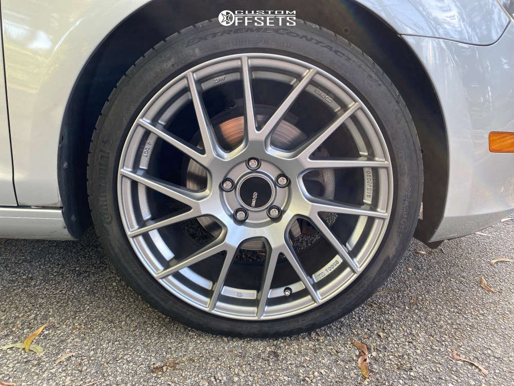 2012 Volkswagen Golf with 18x8 45 Enkei Tm7 and 225/40R18 Continental ...