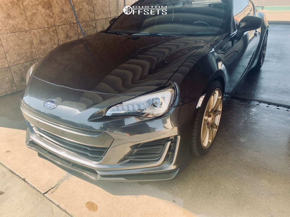 2019 Subaru BRZ with 18x9.5 38 AVID1 AV20 and 225/40R18 Michelin Pilot Sport A/s 3 and Lowering ...