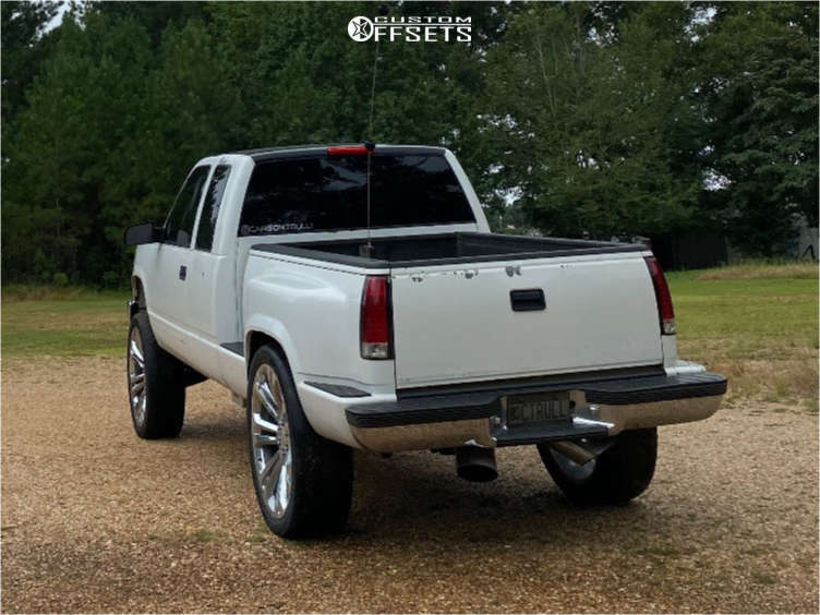 1998 Chevrolet K1500 with 26x10 24 Replica Split 6s and 36/11.5R26 ...