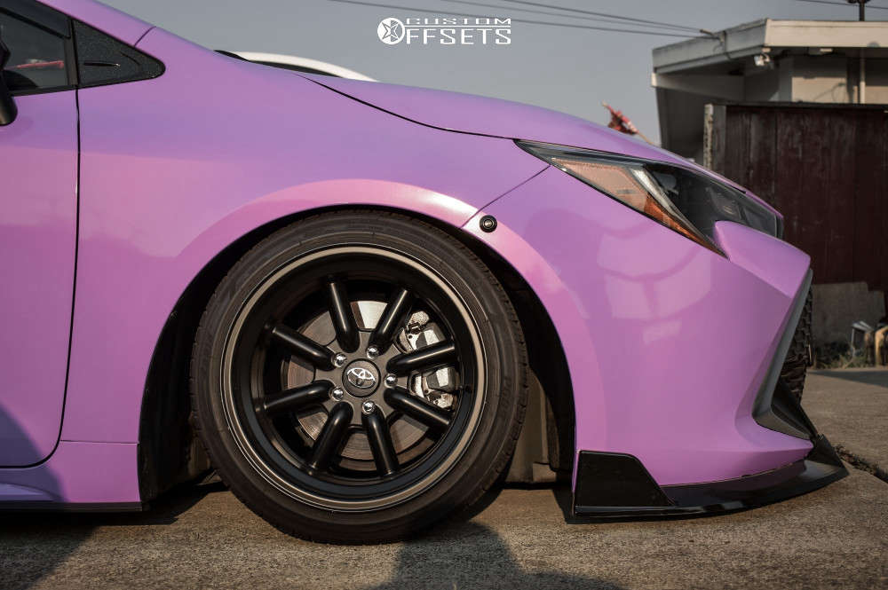 2019 Toyota Corolla with 16x9 -25 Watanabe Rs and 195/45R16 Rapid P609 ...