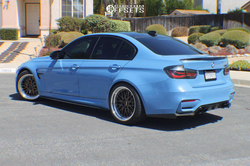 2017 BMW M3 with 19x9.5 22 BBS Lm and 255/35R19 Michelin Pilot Sport 4 ...