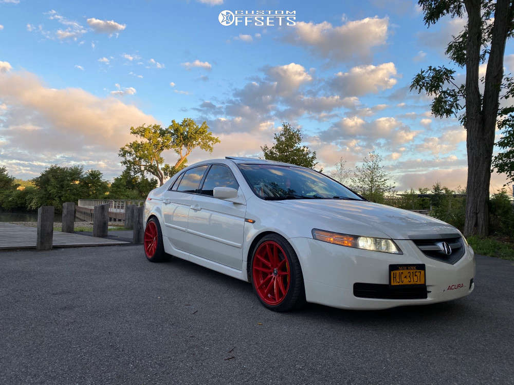 2006 Acura TL with 18x9 22 Konig Oversteer and 245/35R18 Continental ...