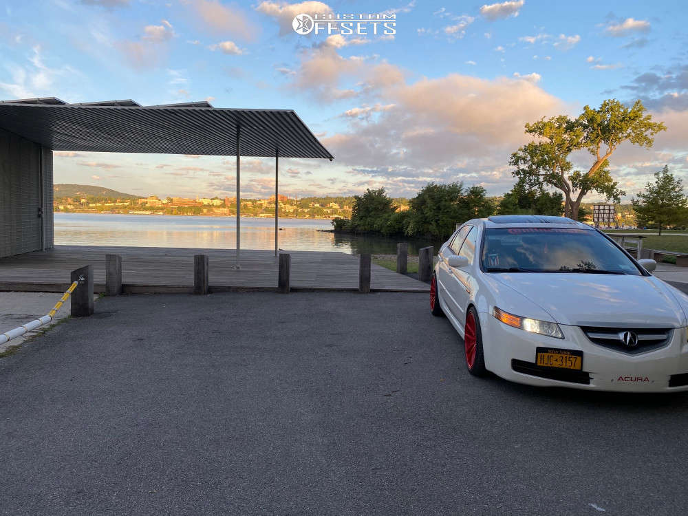 2006 Acura TL with 18x9 22 Konig Oversteer and 245/35R18 Continental ...