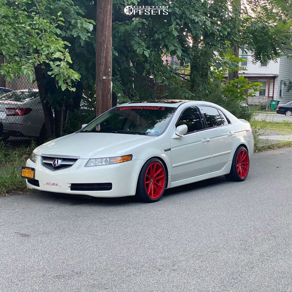 2006 Acura TL with 18x9 22 Konig Oversteer and 245/35R18 Continental ...