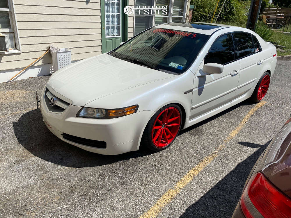 2006 Acura TL with 18x9 22 Konig Oversteer and 245/35R18 Continental ...