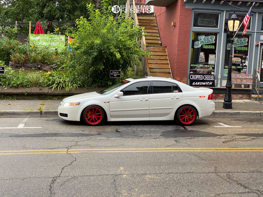 2006 Acura TL with 18x9 22 Konig Oversteer and 245/35R18 Continental ...