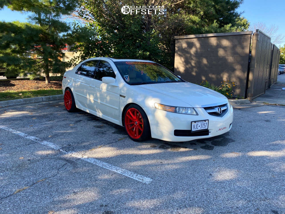 2006 Acura TL with 18x9 22 Konig Oversteer and 245/35R18 Continental ...