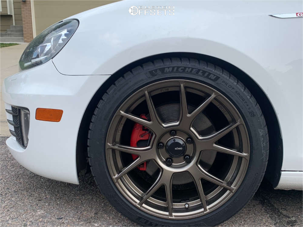 2013 Volkswagen GTI with 18x8.5 43 Konig Ampliform and 235/40R18 ...