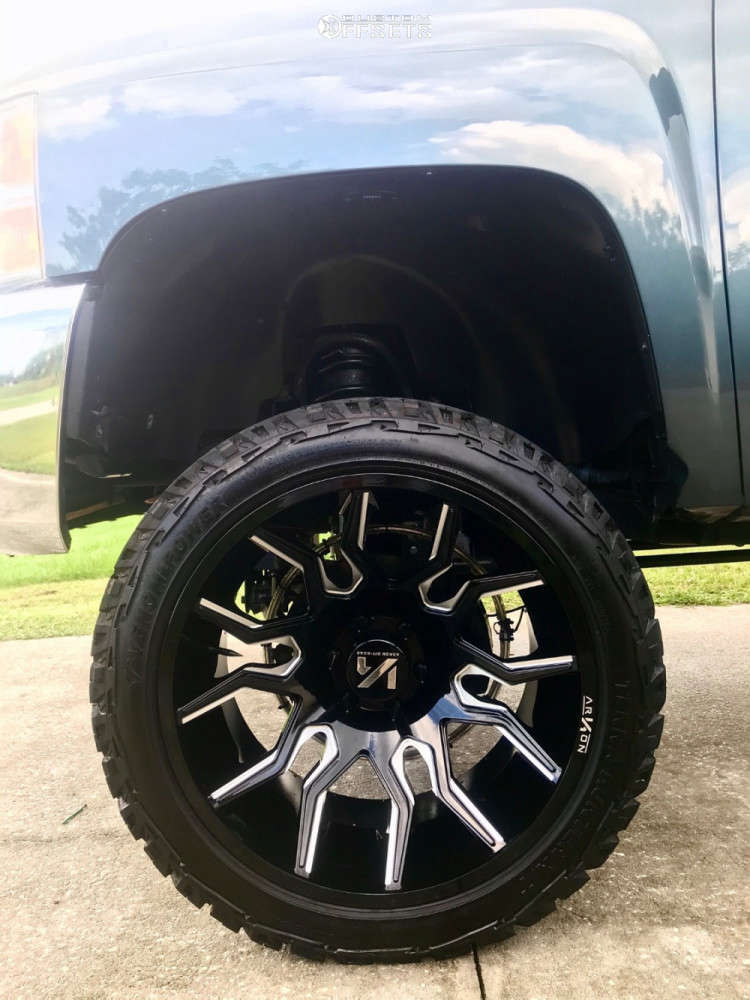 2012 Chevrolet Silverado 1500 with 22x12 -51 ARKON OFF-ROAD Roosevelt ...