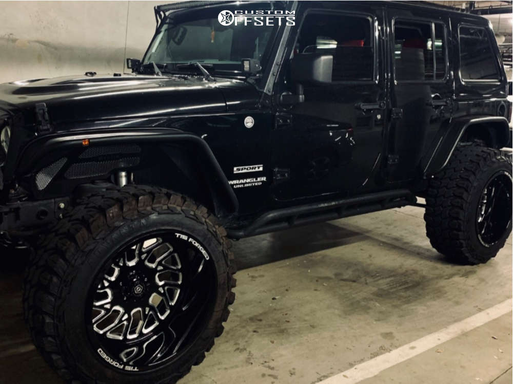 2014 Jeep Wrangler JK with 22x12 -44 TIS Forged F51bm1 and 37/13.5R22 ...