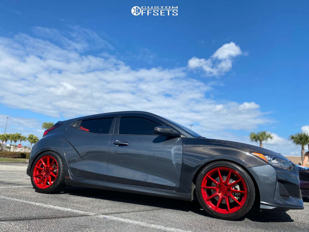 2019 Hyundai Veloster with 18x8.5 38 F1R F101 and 245/40R18 Nitto Nt05 ...
