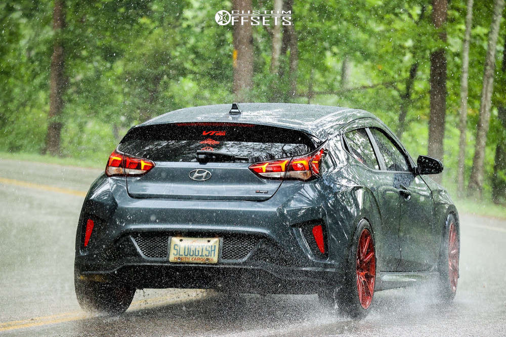 2019 Hyundai Veloster with 18x8.5 38 F1R F101 and 245/40R18 Nitto Nt05 ...
