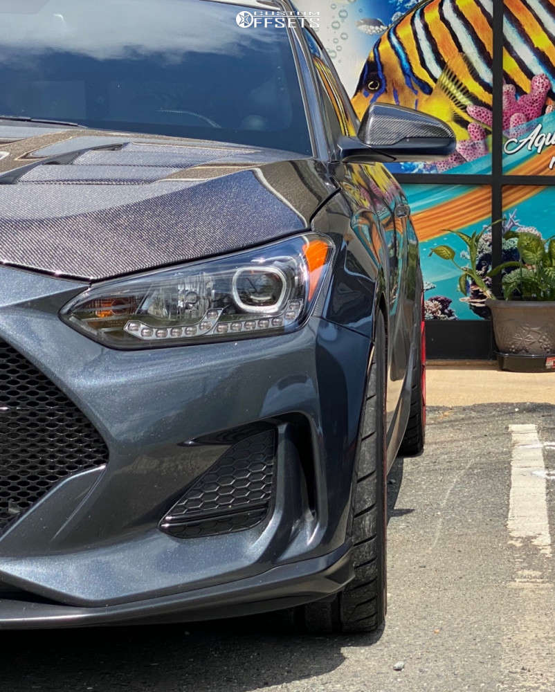 2019 Hyundai Veloster with 18x8.5 38 F1R F101 and 245/40R18 Nitto Nt05 ...