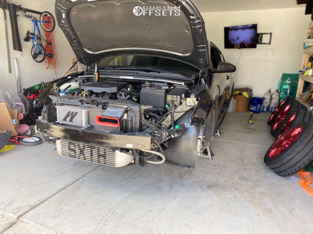 2019 Hyundai Veloster with 18x8.5 38 F1R F101 and 245/40R18 Nitto Nt05 ...